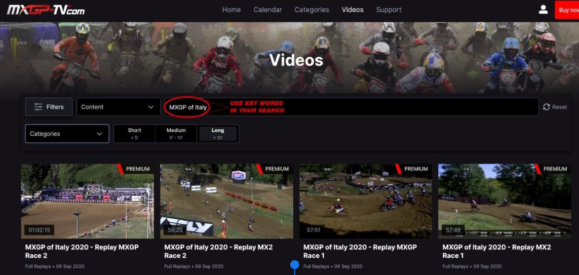 How to search for a video? – mxgp