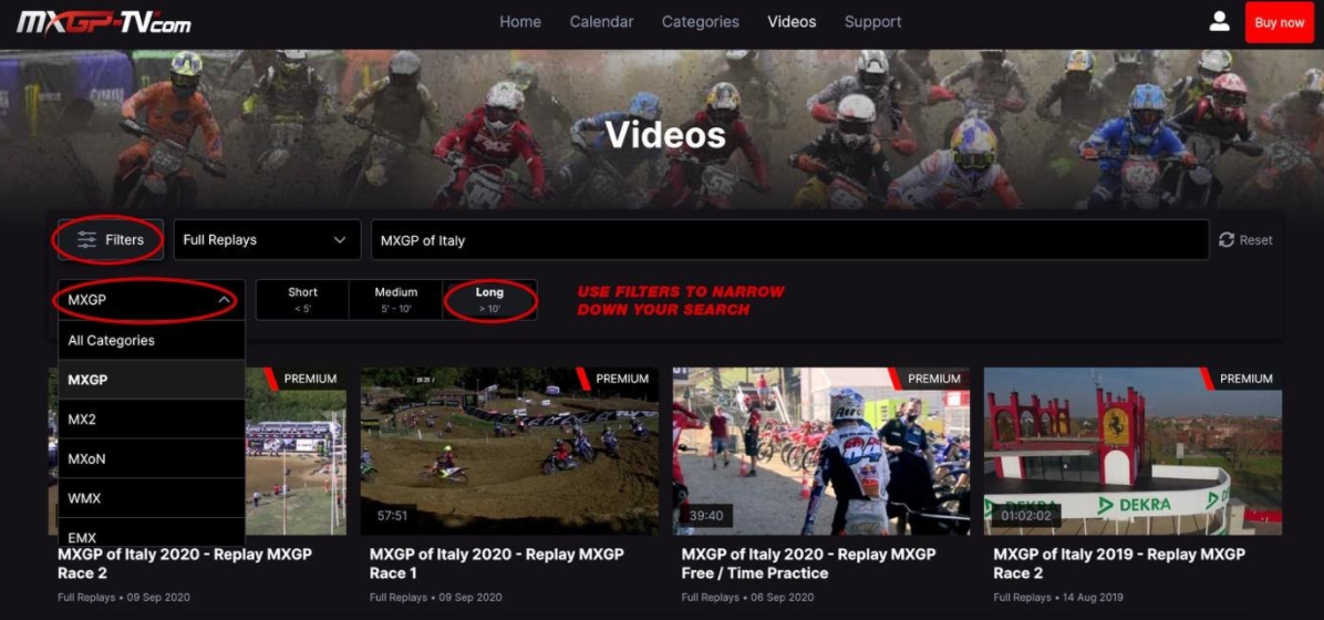How to search for a video? – mxgp